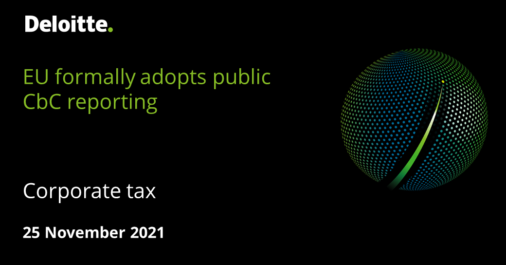 EU formally adopts public CbC reporting