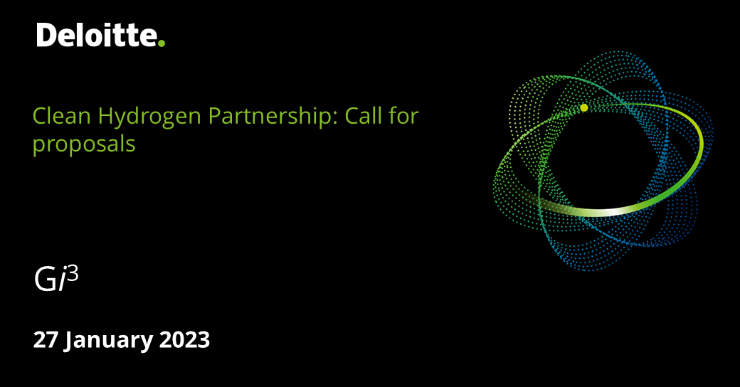 Gi3 Alert | Clean Hydrogen Partnership: Call for proposals