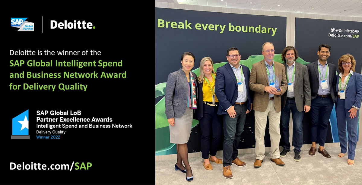 Deloitte Wins SAP Global Intelligent Spend and Business Network Award ...